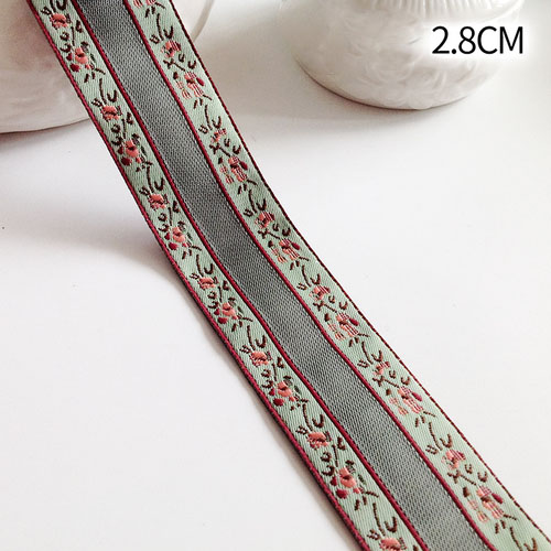 New Design Embroidery Flower Pattern Webbing