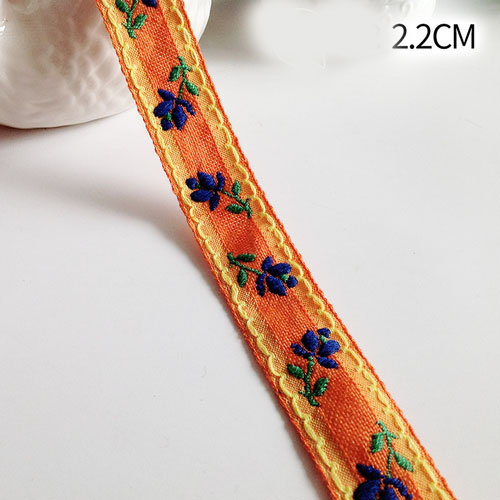 New Design Embroidery Flower Pattern Webbing