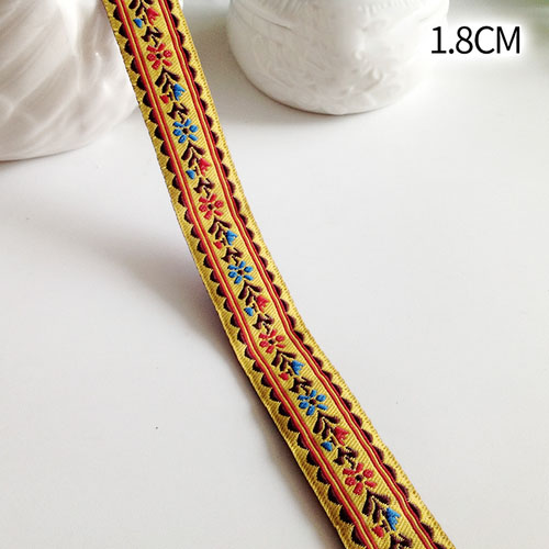 New Design Embroidery Flower Pattern Webbing