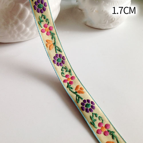 New Design Embroidery Flower Pattern Webbing