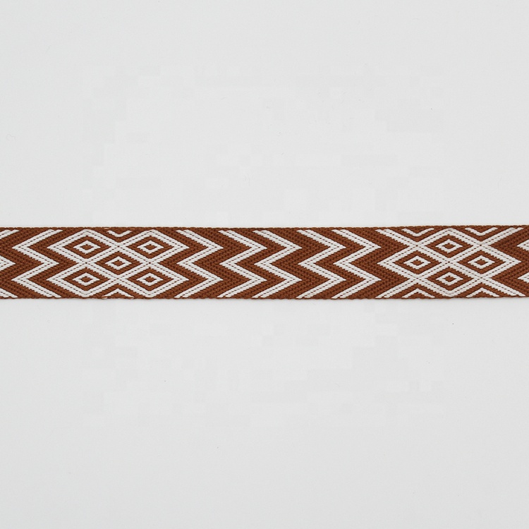 1.5 inch geometric polyester webbing